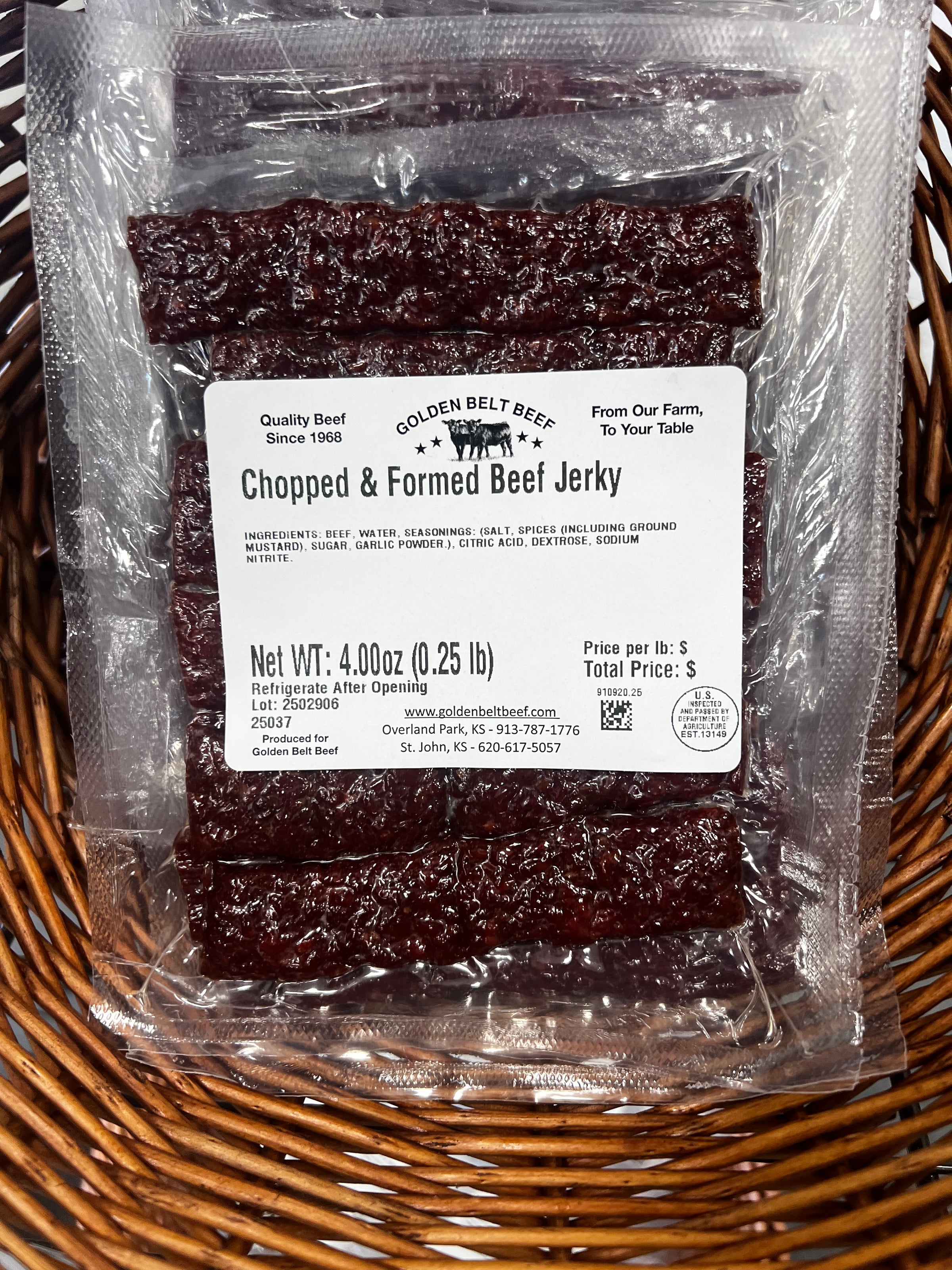 Golden Belt Beef Beef Jerky | Golden Belt Beef - Overland Park Kansas ...